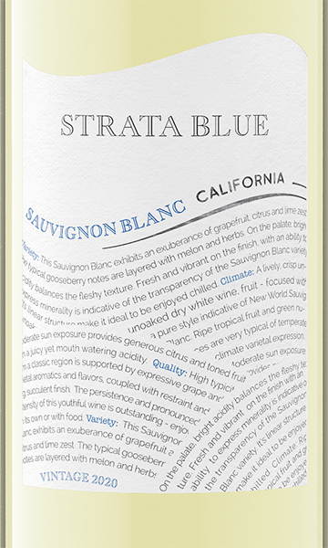 Buy Strata Blue 2020 Sauvignon Blanc White from California - Firstleaf